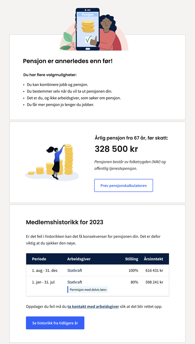 Medlemskapen din i 2023 - Statens pensjonskasse